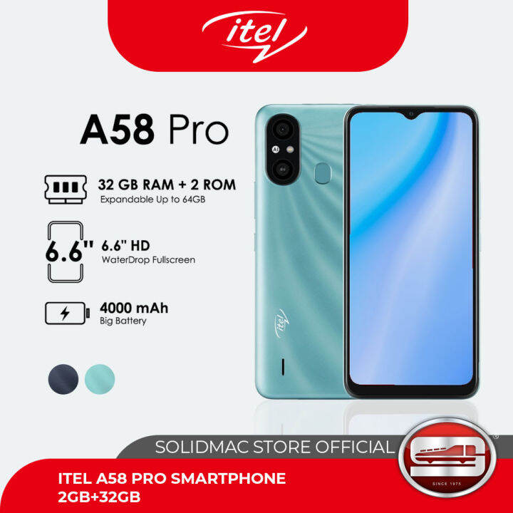 Itel A58 Pro 4G Smartphone┃32+2GB | Lazada PH