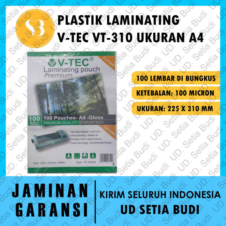 Plastik Laminating V-Tec VT-310 Ukuran A4 | Lazada Indonesia