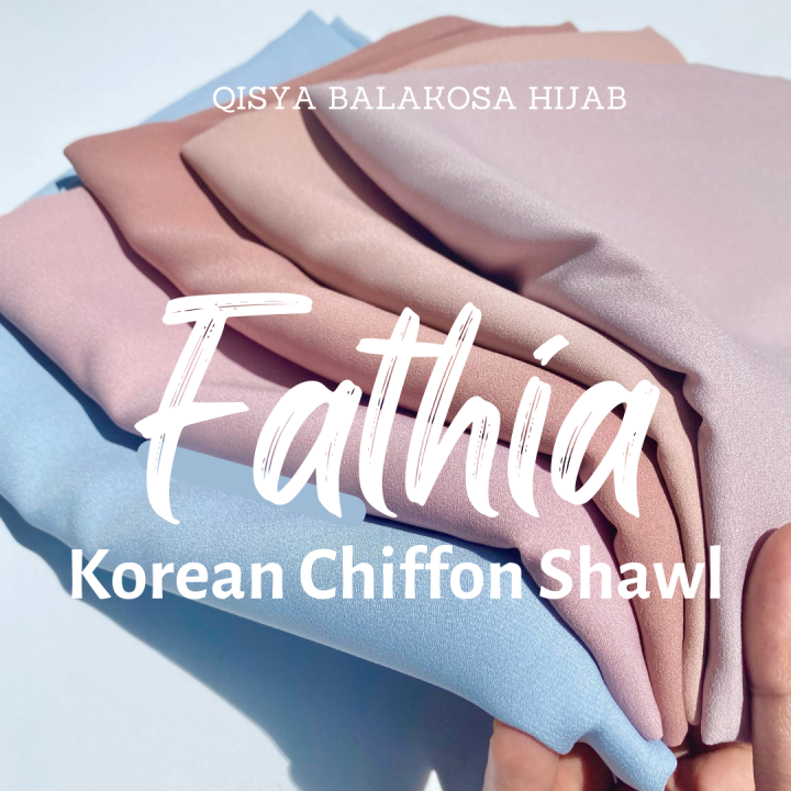 Premium Korean Chiffon Shawl by Qisya Balakosa | Lazada