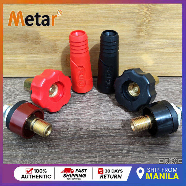 Metar Standard Welding Cable Connector Threaded Plug and Socket Set DKJ 10-25 250A | Lazada