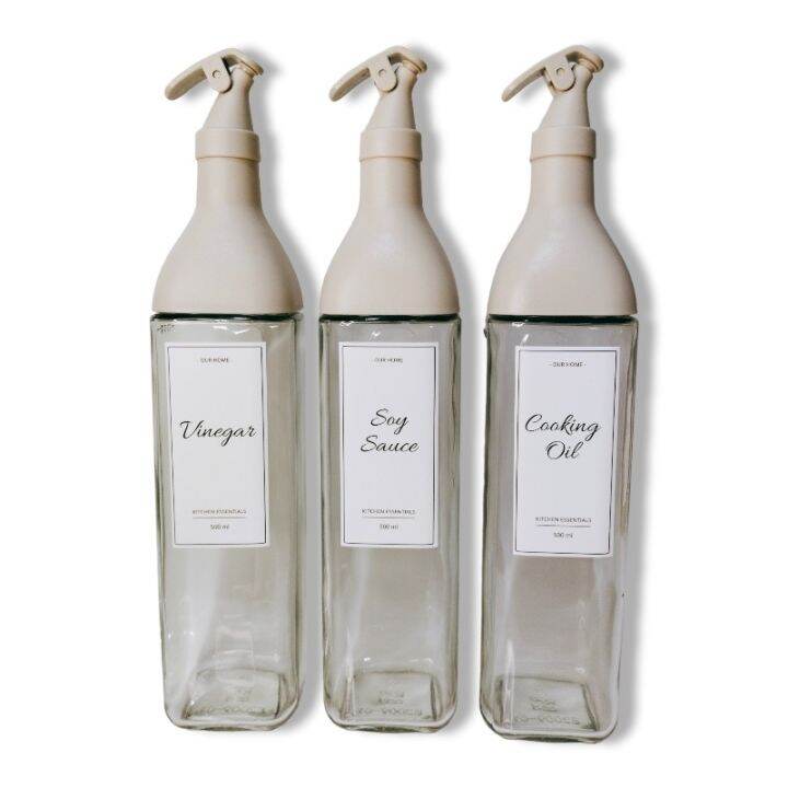 2023 Condiment Bottle Square Glass Customized Label Soy Sauce Cooking ...