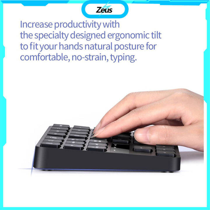 Zeus 2.4GHz 35 keys Mini Wireless Numeric Keypads Numpad For Laptop PC ...