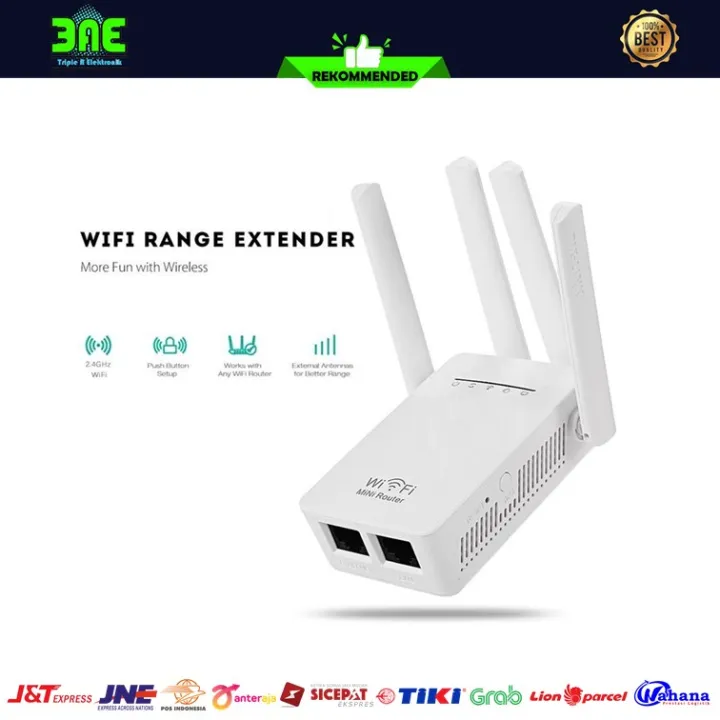 Access Point Wifi Extender Router Repeater 300Mbps 2 Antena Wireless ...