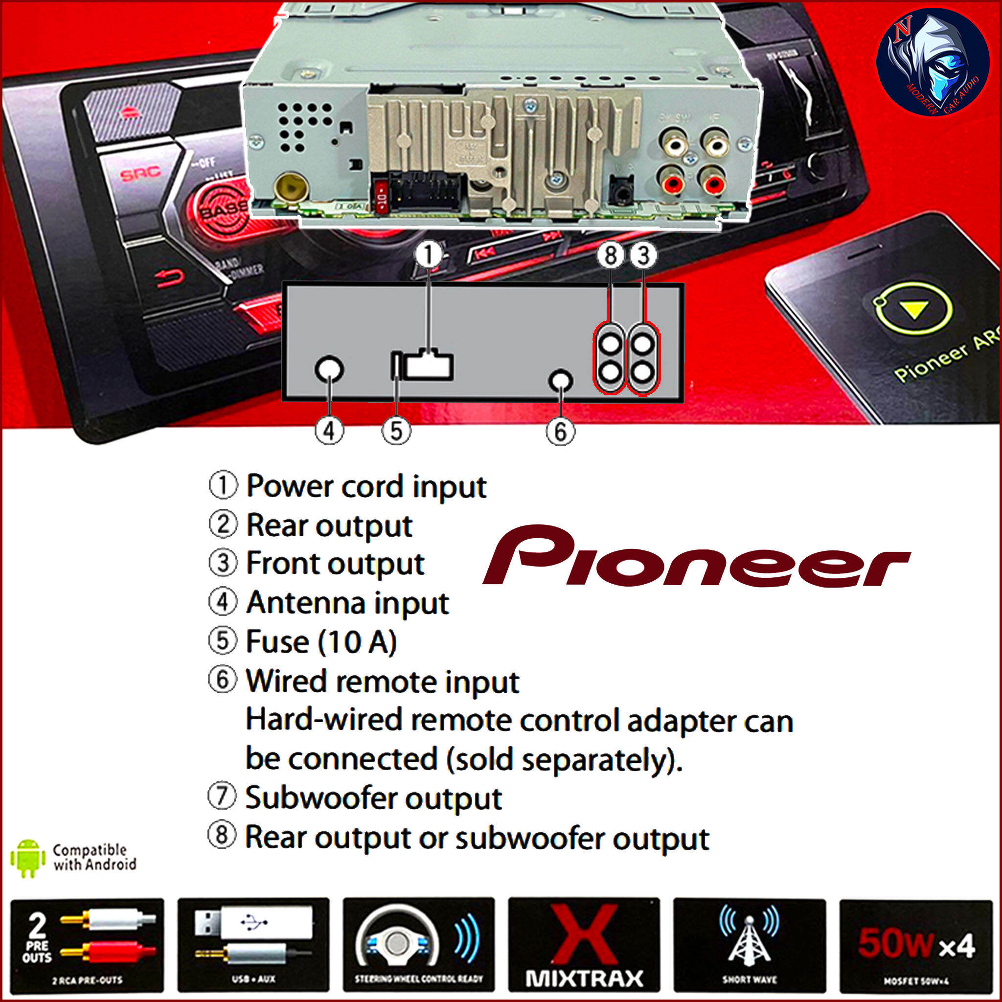 PIONEER DEH-S1250UB วิทยุติดรถยนต์ 1DIN มีรีโมท เล่น CD MP3 USB AUX FM AM (ไม่มีบลูทูล) | Lazada ...