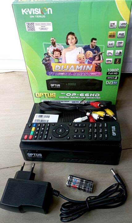 Satellite Receiver OPTUS OP66HD Hybrid Gratis TV Nasional dan RCTI group selama 1 tahun ...