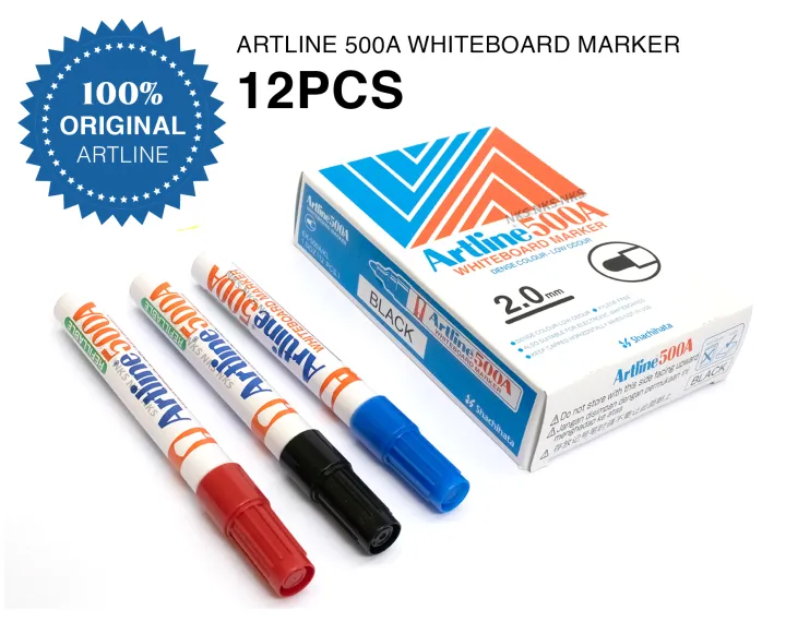 ARTLINE 500A WHITEBOARD MARKER (RED/BLUE/BLACK/BROWN) 1PCS/1BOX(12PCS ...