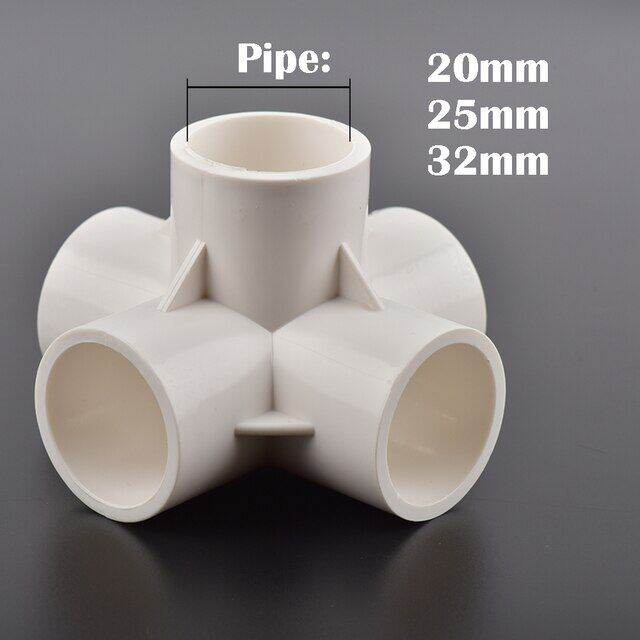 Inside Diameter 20/25/32mm 3-way/4-way/5-way 3D PVC Hose Connection Water Supply Pipe Fittings ...