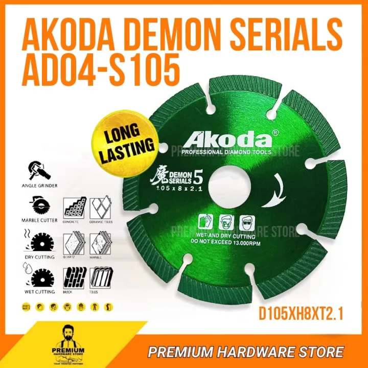 AKODA DIAMOND BLADE DRY TURBO 4 INCH (D5) | Lazada