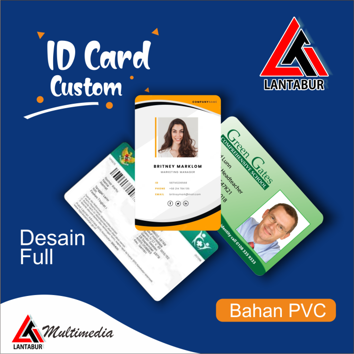 CETAK ID CARD SATUAN (DEPAN BELAKANG / 2 SISI) B Costum | Lazada Indonesia