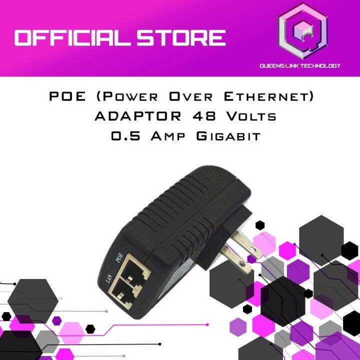 POE (Power Over Ethernet) ADAPTOR 48 Volts 0.5 Amp Gigabit | Lazada PH
