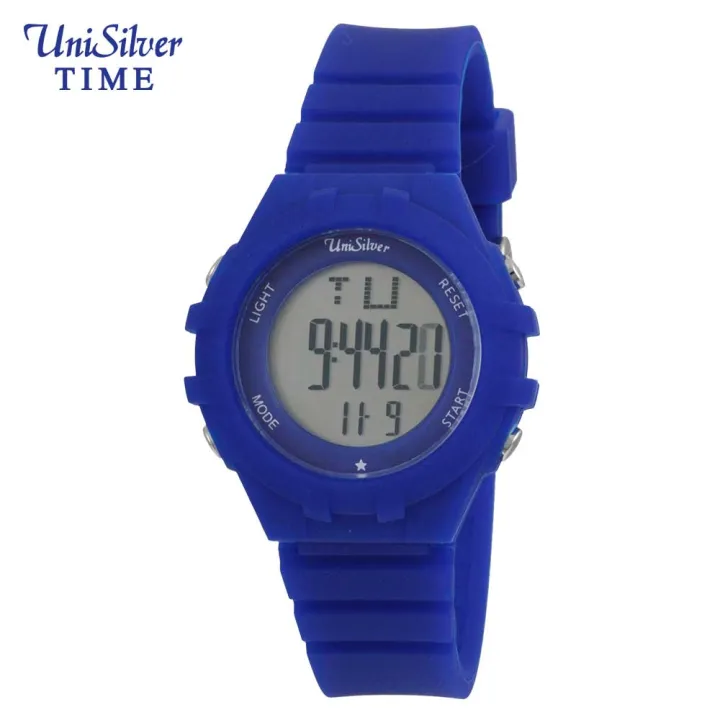 UniSilver TIME Men's Navy Blue Digital Rubber Watch KW4405-1003 | Lazada PH