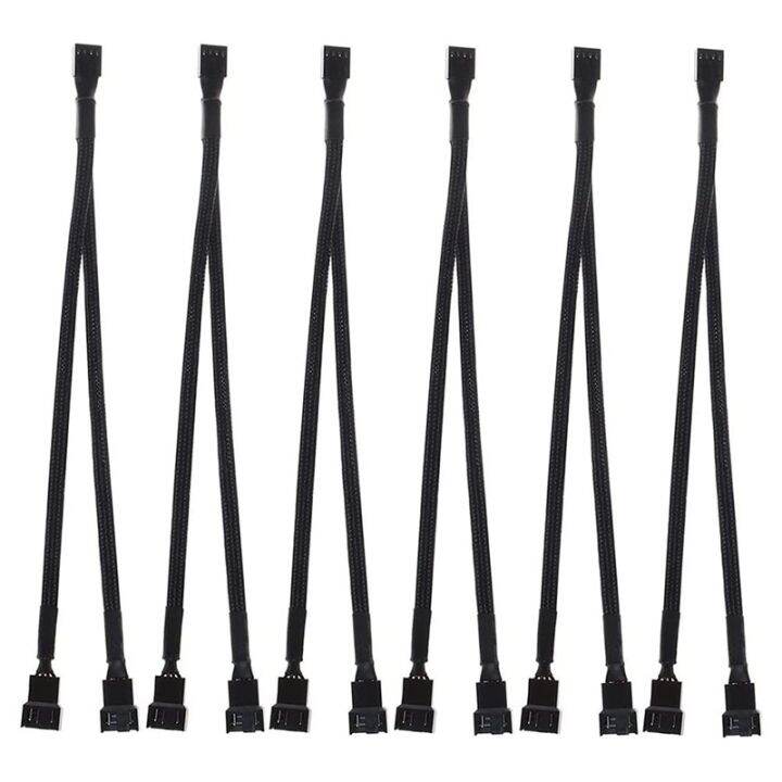 4 Pin PWM Fan Splitter Cable Braided Adapter Computer PC Fan Power ...