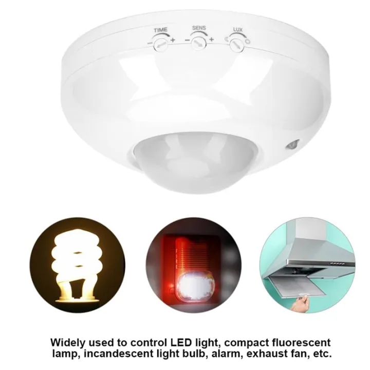 Motion Detector LED Light Human Motion Infrared Detector 360 degree ...