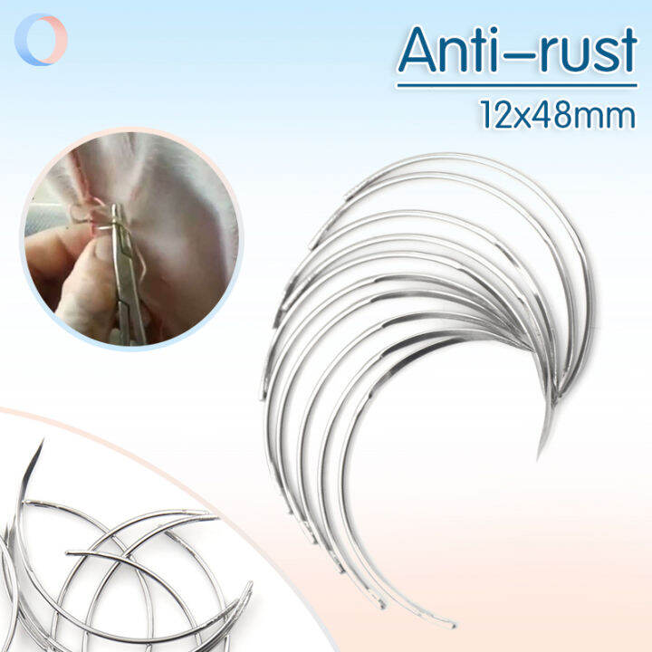 Veterinary Suture Needles 10PCS/Set Reusable C Type Curved Suture ...