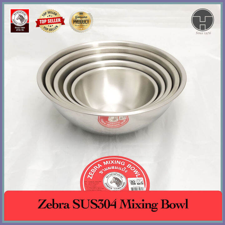 [TeoHin] Zebra SUS304 Mixing Bowl (40cm, 45cm, 50cm), bowls, bakeware ...