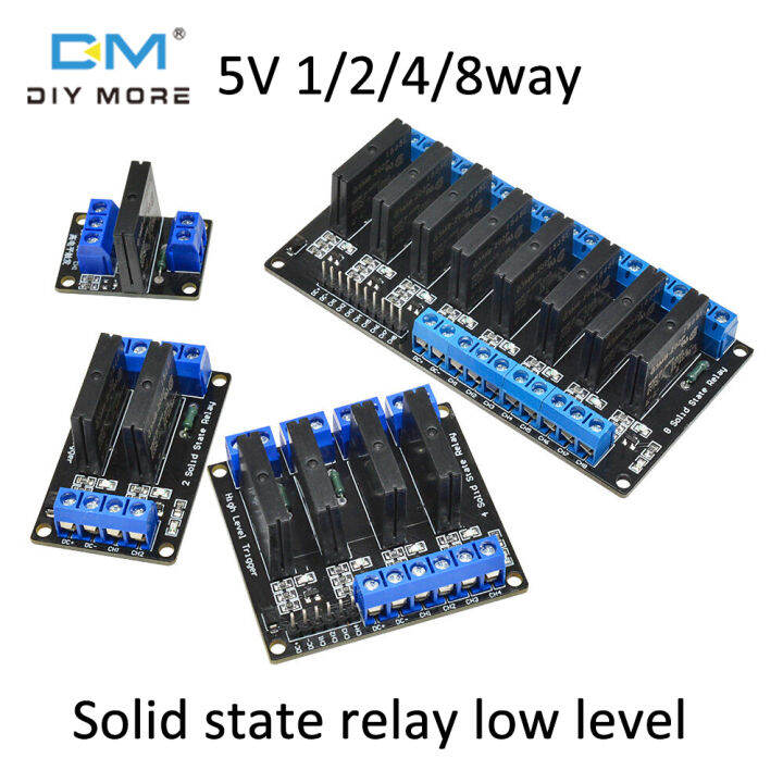 diymore โมดูลรีเลย์โซลิดสเตตระดับสูง 5V 12V 24V DC 1 2 4 8 ช่อง SSR โมดูลรีเลย์โซลิดสเตตสำหรับ ...