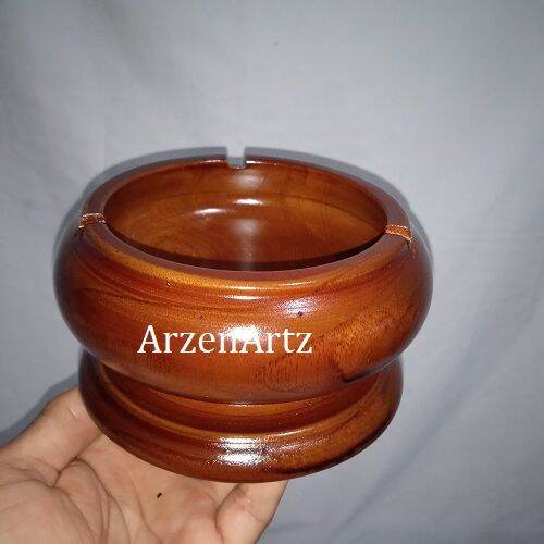 Tempat Abu Rokok Asbak Kayu Jati Asbak Unik Motif Polos | Lazada Indonesia