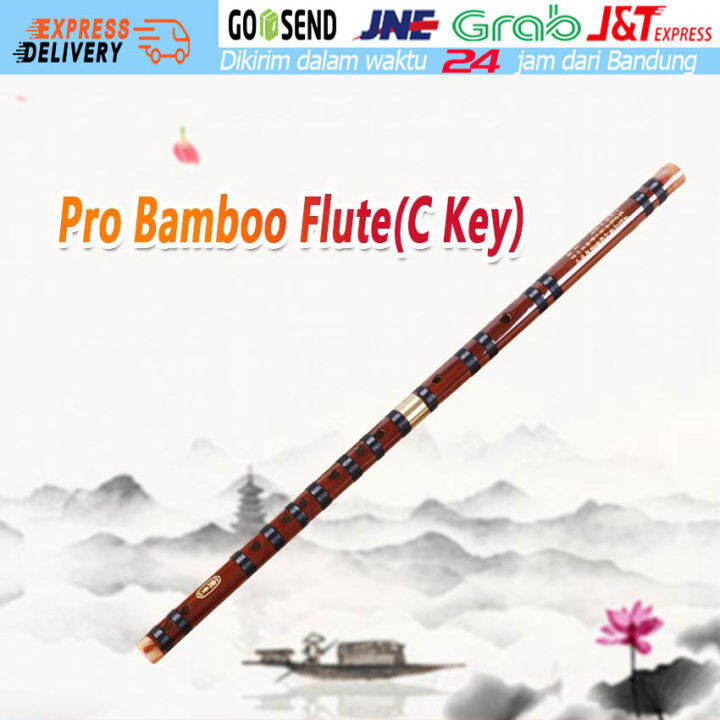Seruling Suling Flute Bamboo Bambu Dizi Tradisional China Set Kunci C ...