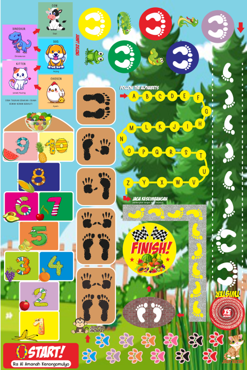 Playmat Karpet Permainan Edukasi Anak Ukuran Besar - Gross Motor Skills ...