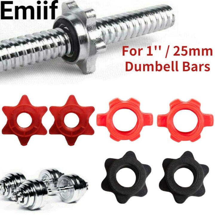 Emiif Barbell Bar Spin Lock Screw Dumbbell Bar Lock Collars ...