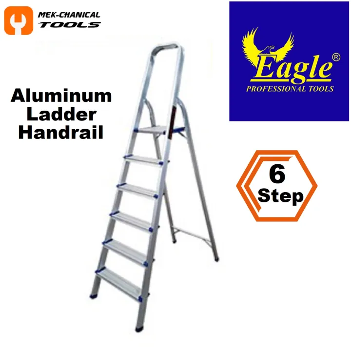 Eagle Skyler Aluminum 6 Step Ladder With Handrail | Lazada PH
