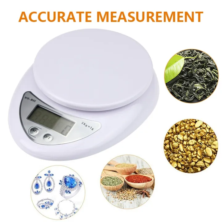 Towayer 1KG 5KG Portable Digital LED Electronic Food Balance Weighing ...