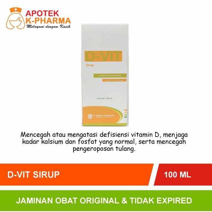 D-Vit Sirup Rasa Vanila Orange Isi 100ml Obat Original Gracia | Lazada ...
