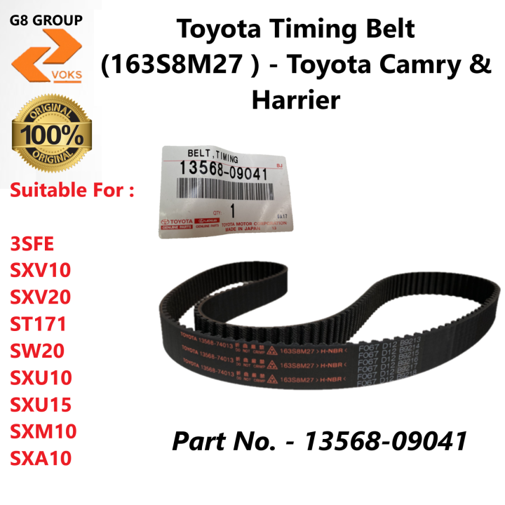Toyota Timing Belt ( 163S8M27 )- Toyota Camry & Harrier ( 13568-09041 ...