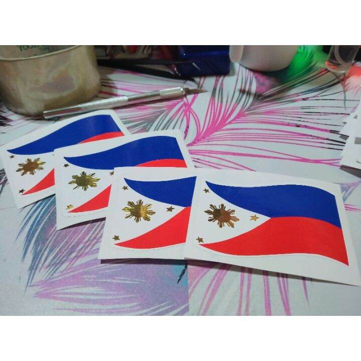GLOSSYGOLD STICKER DECALS (Philippine Flag) | Lazada PH