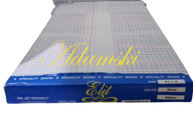 Veco Vellum Board White 220gsm 100 pcs = LONG (8 1/2 X 13) | Lazada PH