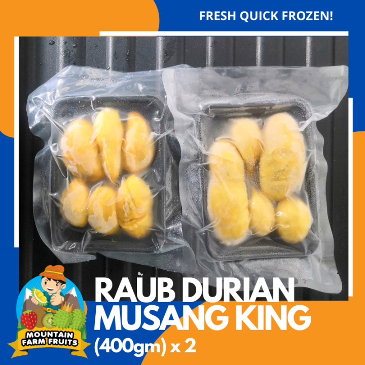 Raub Durian Musang King (400gm x 2) : Fresh Quick Frozen Pulp-Durian ...