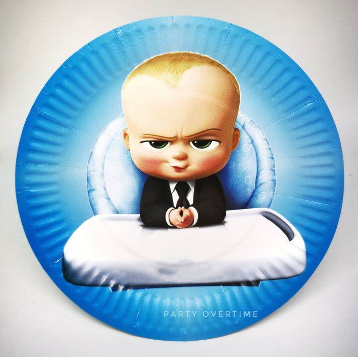 10 pcs 9 inch Boss Baby Character design Disposable Paper Plates ...