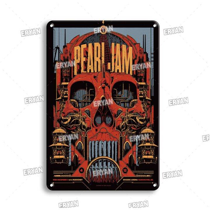 Rock Band Metal Poster Tin Sign Vintage Music Coffee Bar Pub Art Decor ...