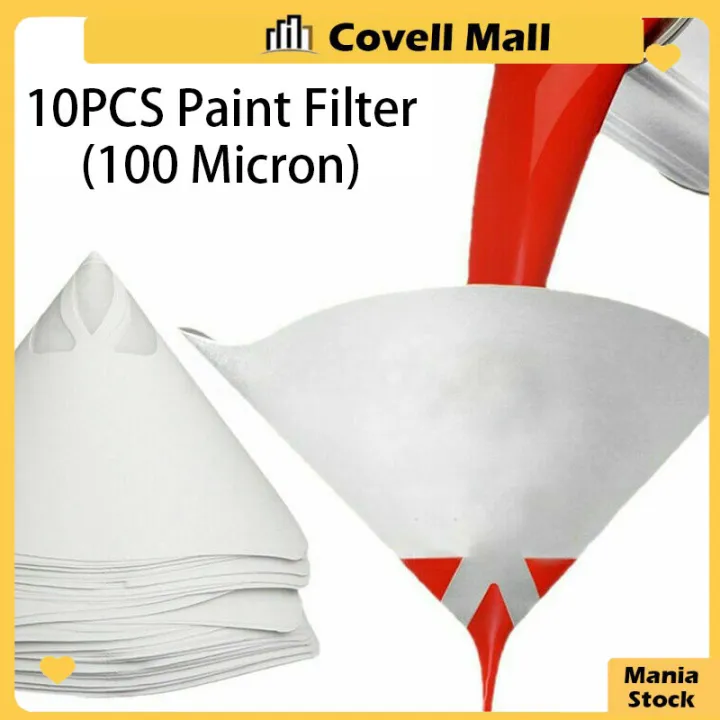 10pcs/set Paint Filter Funnel Mesh Conical Nylon Micron Paper Paint ...