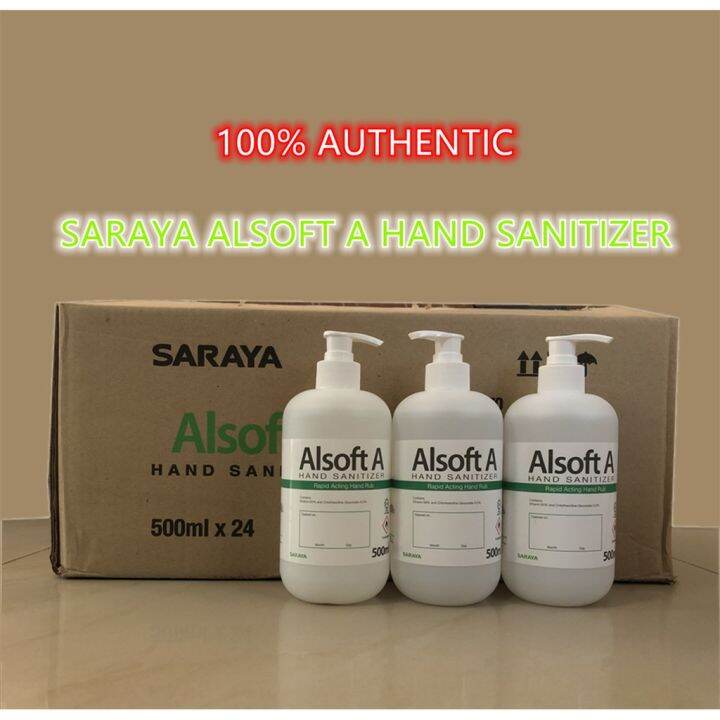 ⭐READY STOCK⭐ 【Ready Stock】【Fast Ship】 Authentic Saraya Alsoft A Hand Sanitizer 【500ML】 | Lazada