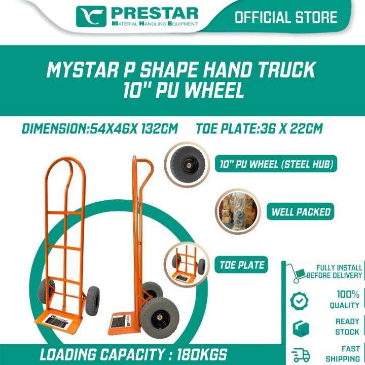 PRESTAR MHE 2 Tyre Trolley Heavy Duty Trolley 180kg 10" PU Wheel 50(L ...