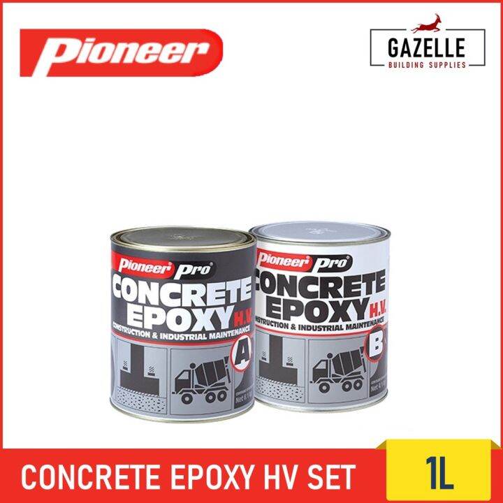 PIONEER PRO Concrete Epoxy High Viscosity H.V. HV / Low Viscosity L.V. LV - 1L | Lazada PH