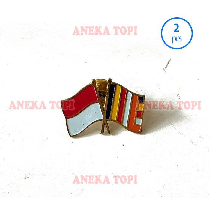 Pin Bendera Persahabatan Indonesia Buddhis Arab Cross Flag Pin ...
