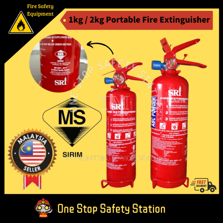 【Ship from JOHOR】SIRIM/BOMBA APPROVED 1kg or 2kg Fire Extinguisher ...