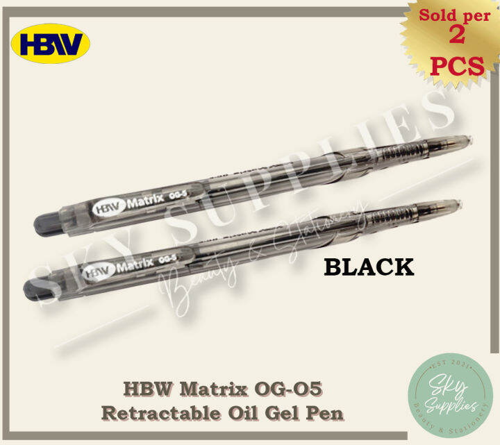 2pcs HBW Matrix Oil Gel Pen OG-5 RETRACTABLE | Lazada PH