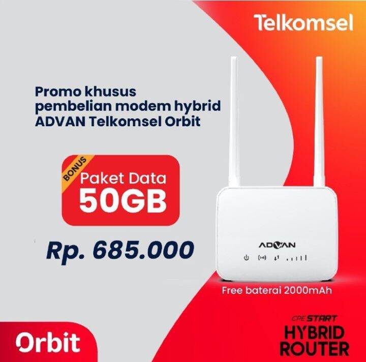 Advan CPE Start Router Multi Connection 4G LTE + WLAN CPE20 mifi modem ...