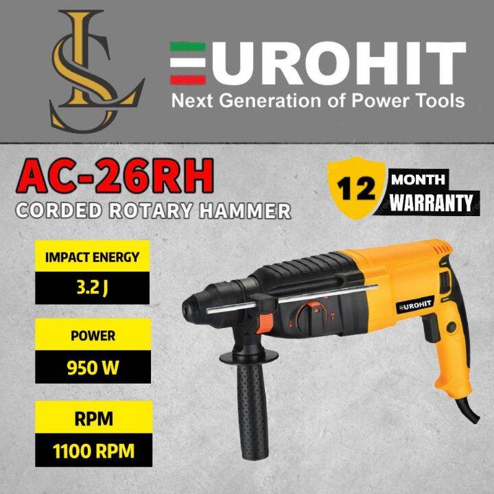LS GEMILANG (NEW STOCK 2023) 26MM urohit 950W 3 IN 1 Rotary Hammer ...