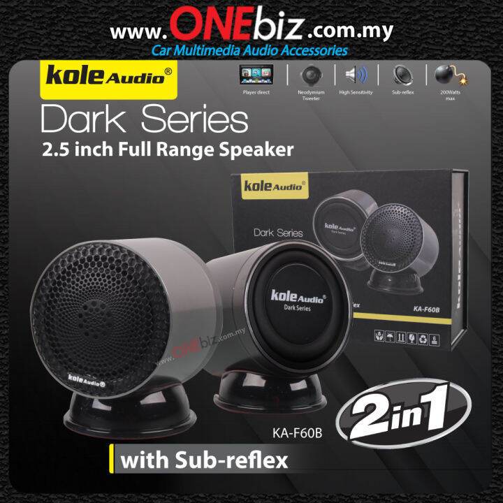 Kole Audio Dark Series 2.5 inch Full Range Speaker with Sub-refle 2in1 KA-F60B | Lazada