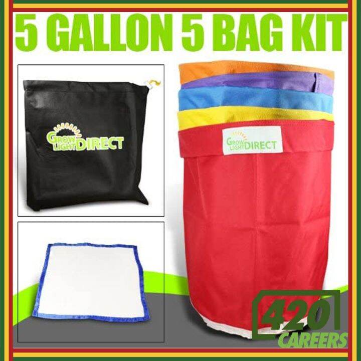 [สินค้าพร้อมจัดส่ง]⭐⭐เซ็ท 5ถุง Bubble hash dry iced Extractor Kit Ice Bubble Hash 5 Gallon Bag x ...