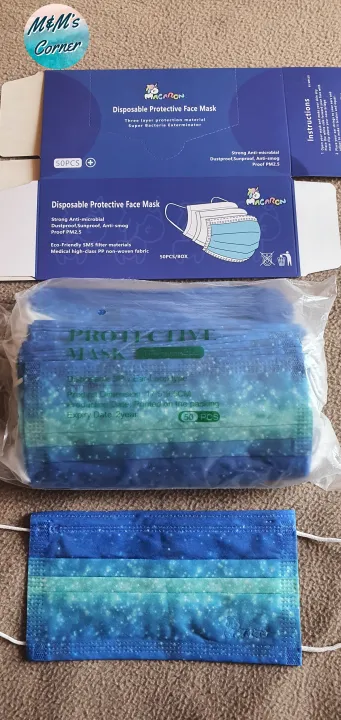 Macaron Facemask 3ply (tri-color) | Lazada PH