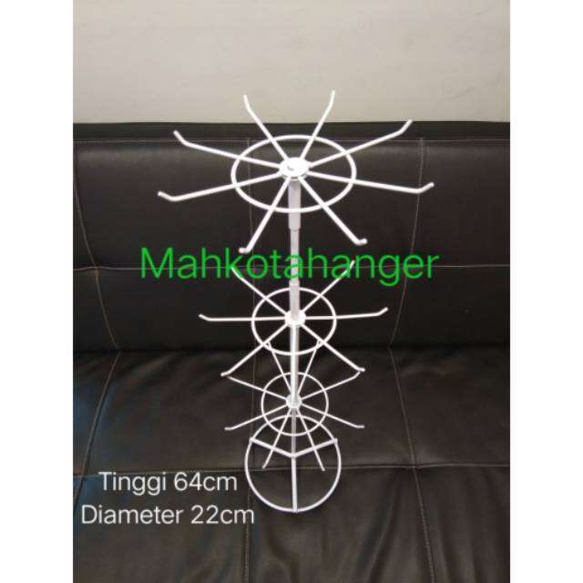 Rak Display putar Matahari 3 susun gantungan aksesoris display | Lazada ...