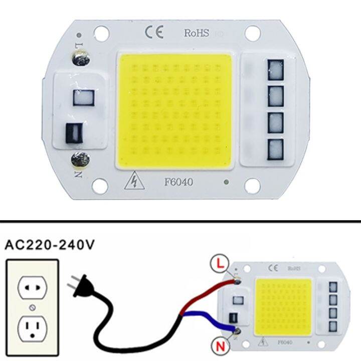 LED COB lamp Bead 10W 20W 30W 50W AC 220V 240V IP65 Smart IC No Need Driver DIY Flood light Led ...