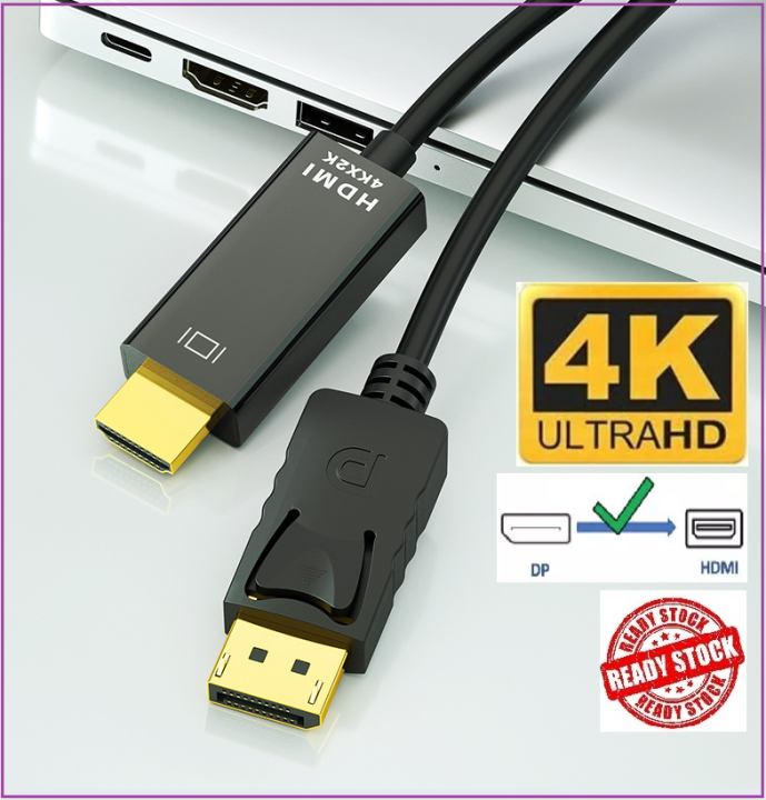 4K DisplayPort DP Male to HDMI Male Cable Converter UHD 4Kx2K | Lazada
