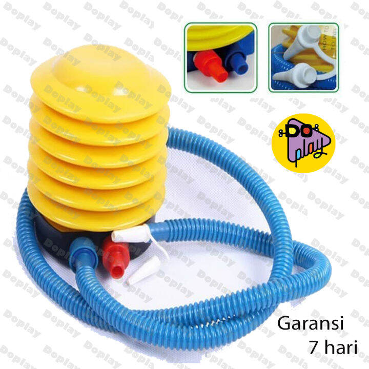 Pompa Angin Injak Manual Edisi Warna Kuning untuk Balon / Ban Sepeda ...