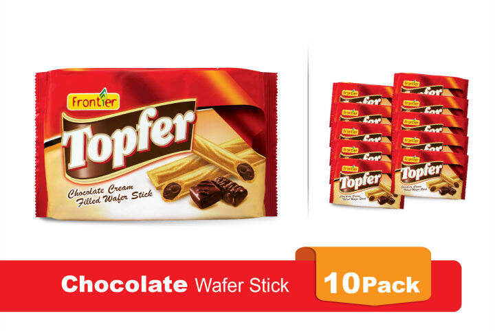 Topfer Chocolate Cream Wafer Sticks 120g (10 packs) | Lazada